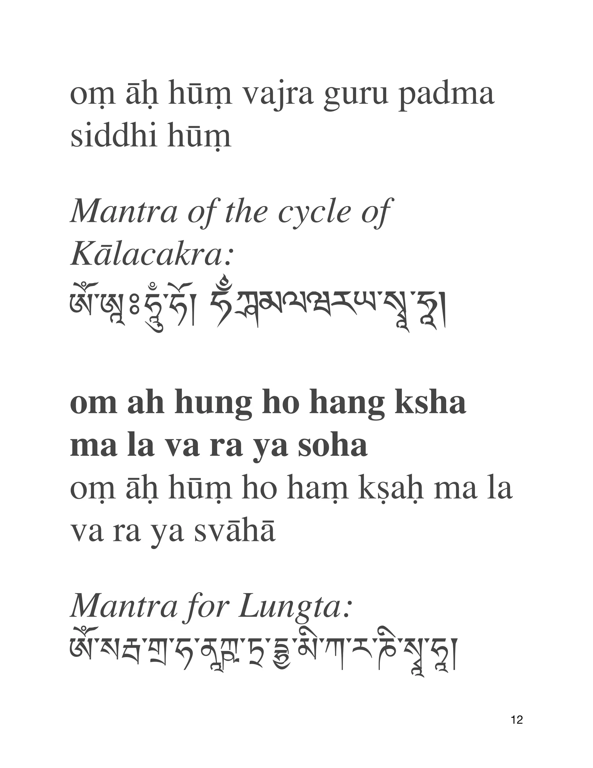 Daily lungta recitation | PDF