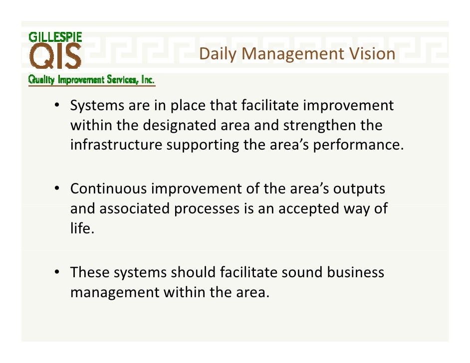 Daily Management Overview