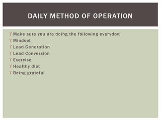 Workingpreneur Workshop: Daily Method of Operation | PPT