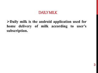 Daily milk Management | PPTX