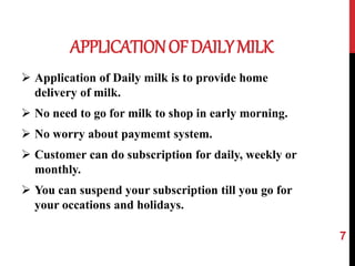 Daily milk Management | PPTX