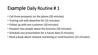 Daily Routine for MLM Reps | PPT