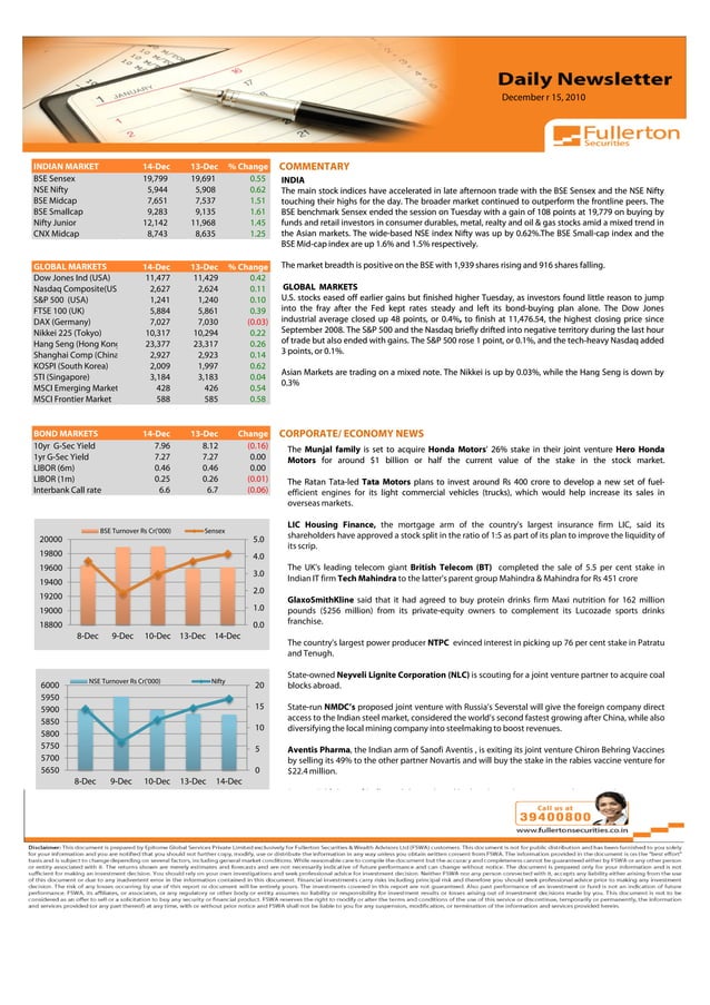 Daily Newsletter: 15th December, 2010 | PDF