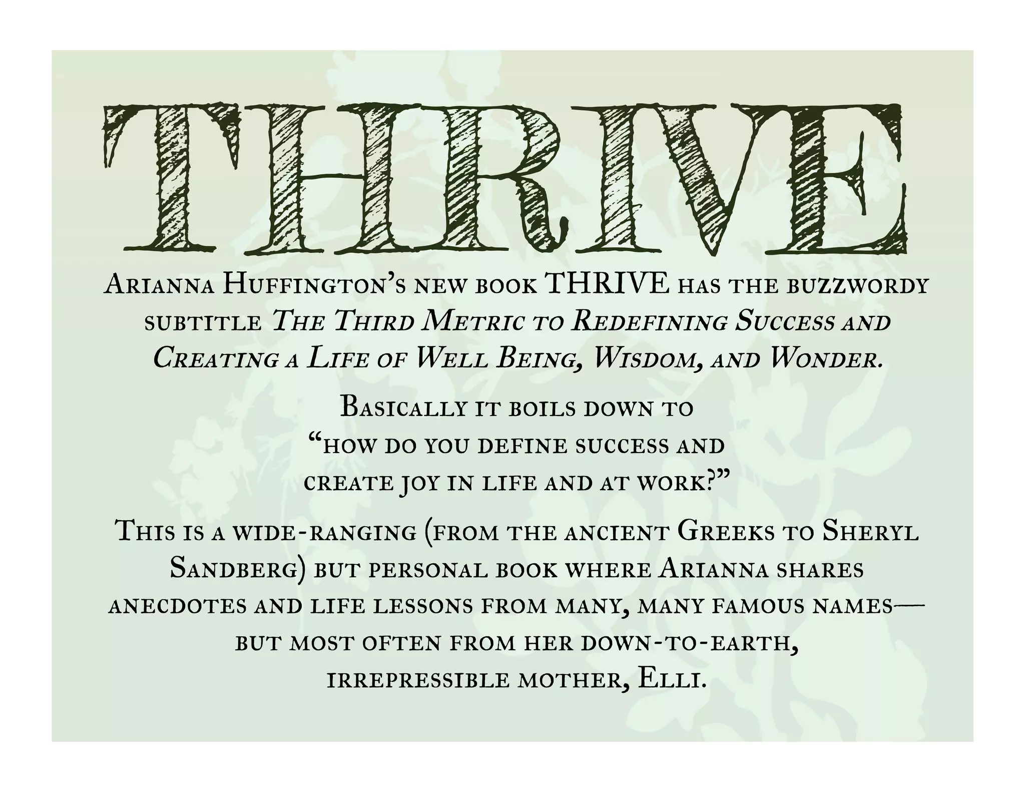Daily Practices from the book THRIVE (by Arianna Huffington) | PDF