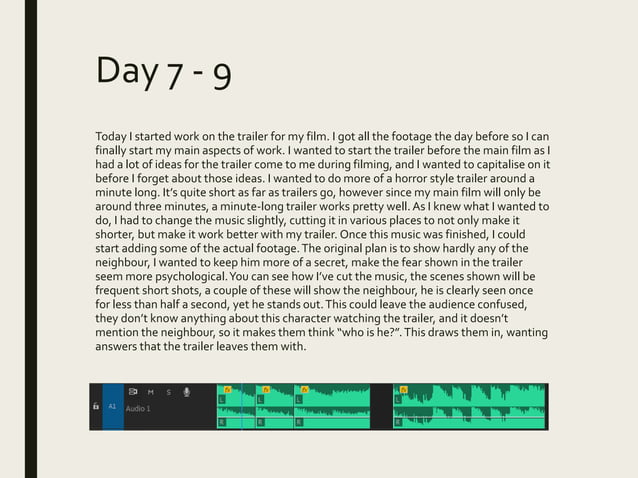 FMP Y2: Daily Production Diary | PPTX