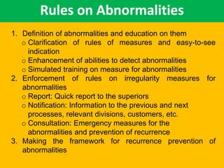 Daily Production Management - 5 Tips to Maintain Stability & Exclusion of Abnormality | PPTX