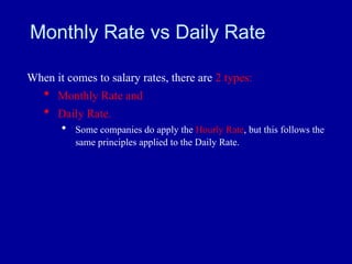 Daily Rate vs Monthly Rate on Manner of Payment of Workers | PPT