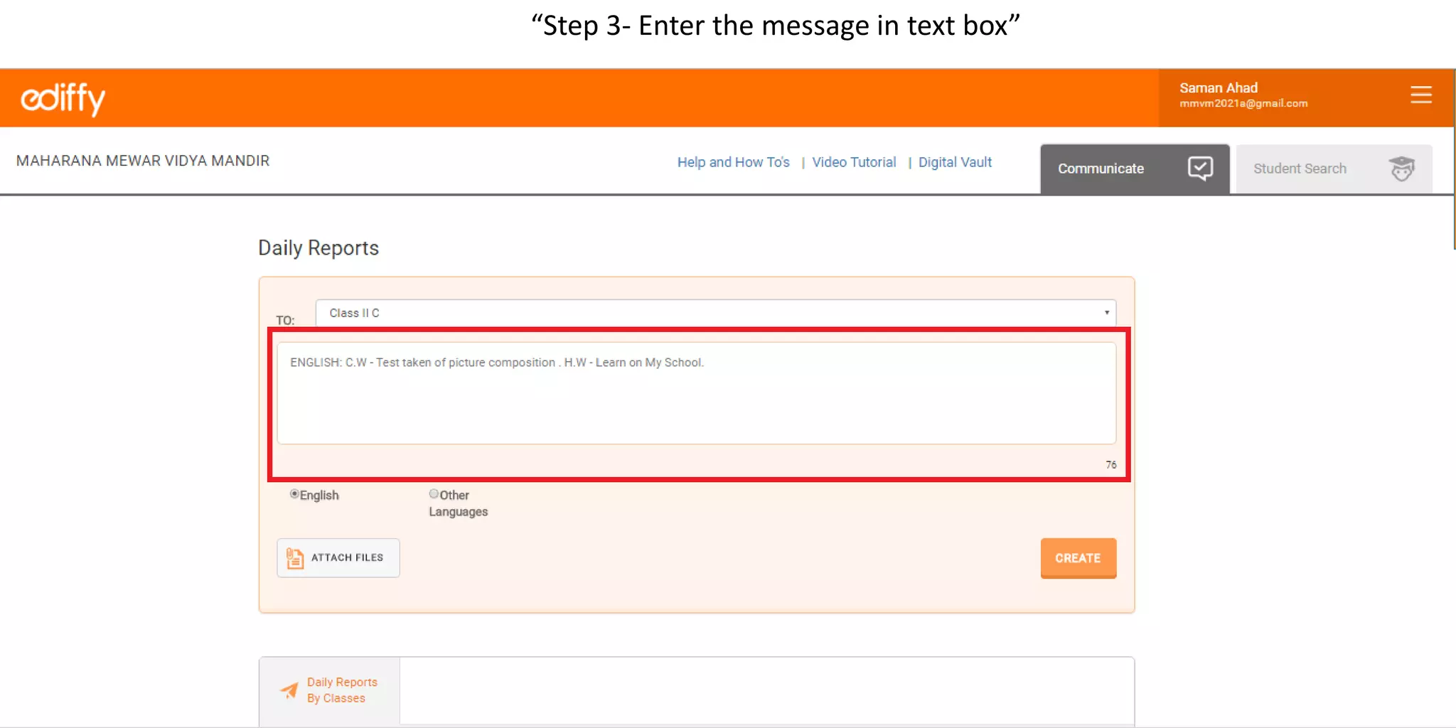 Daily report(teacher) | PPTX