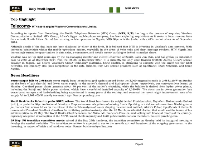 Daily Retail Report Market Report | PDF