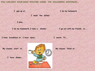 Daily Routine | PPTX | Lifestyle | Genres