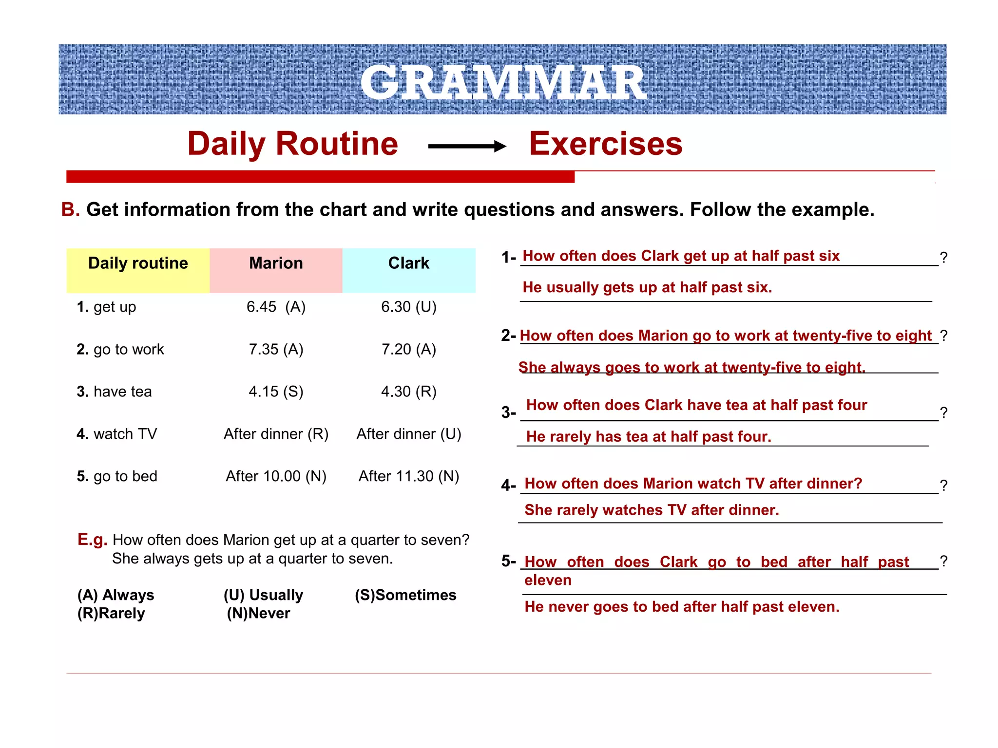 Daily routine.7th form | PPT