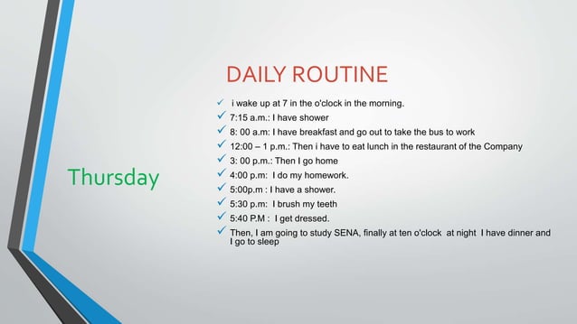 Daily routine | PPT