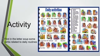 Daily routine- Present simple tense | PPTX