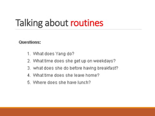 Daily routine | PPT