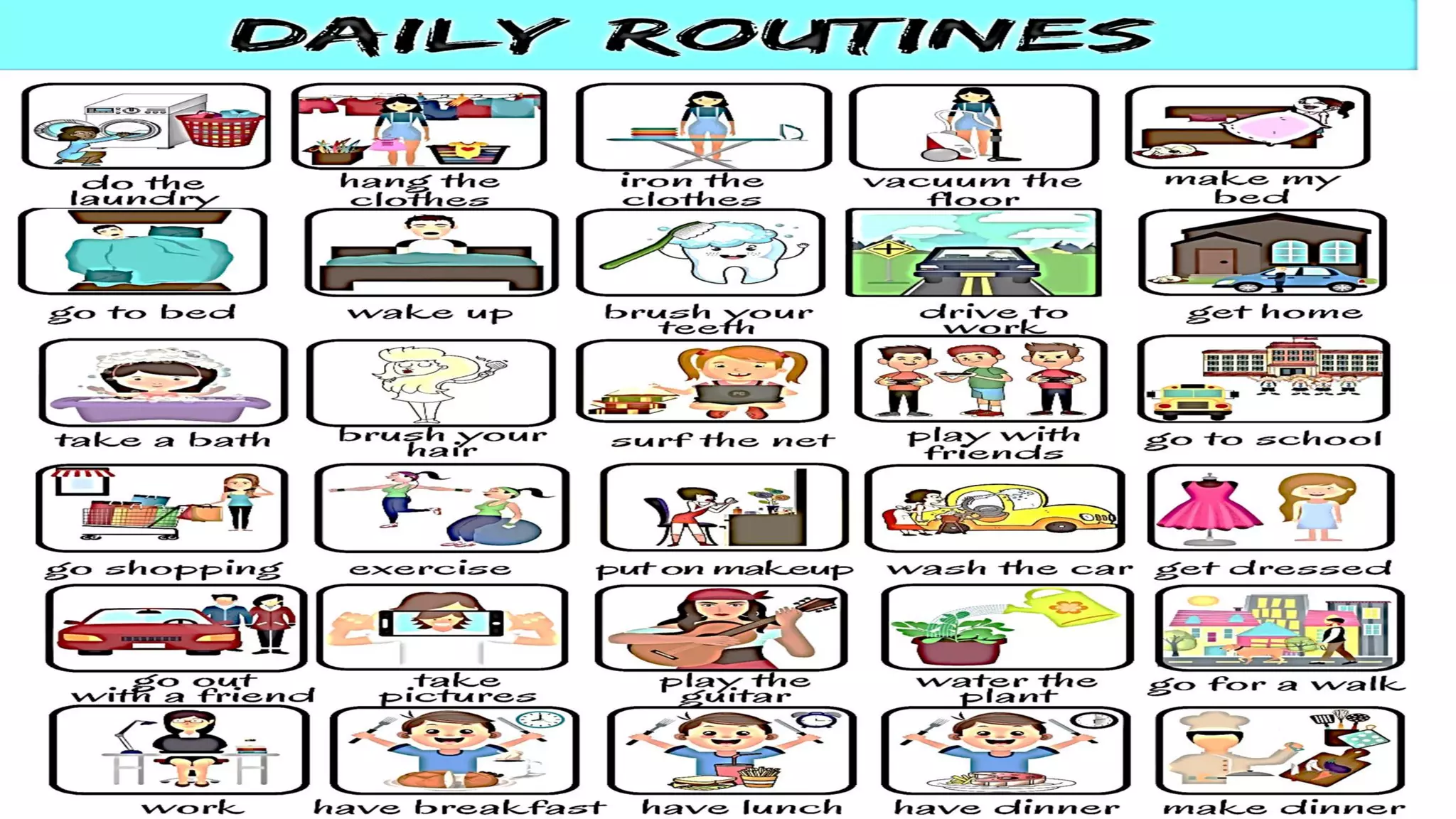Daily routine vocabulary | PDF