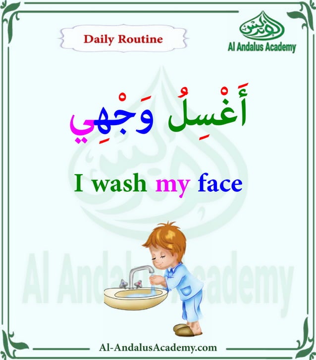 Daily routine in Arabic | PDF
