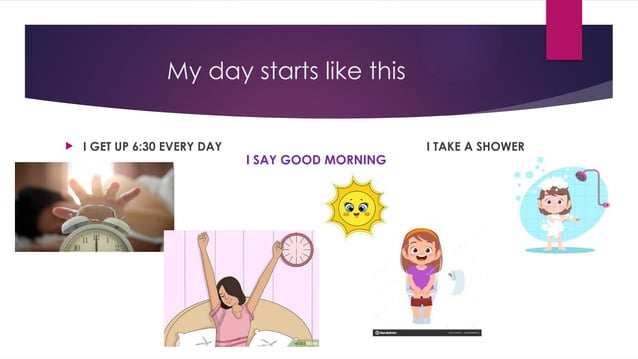 My Daily routine examples and activities done everyday | PPTX