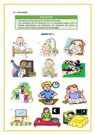 Daily routine session class | DOCX