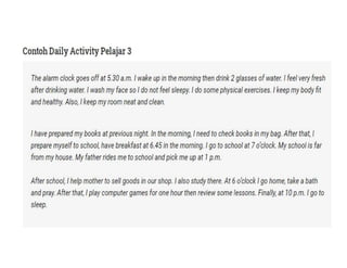 Daily Routine Tell Your Daily Routine X Grade Pdf