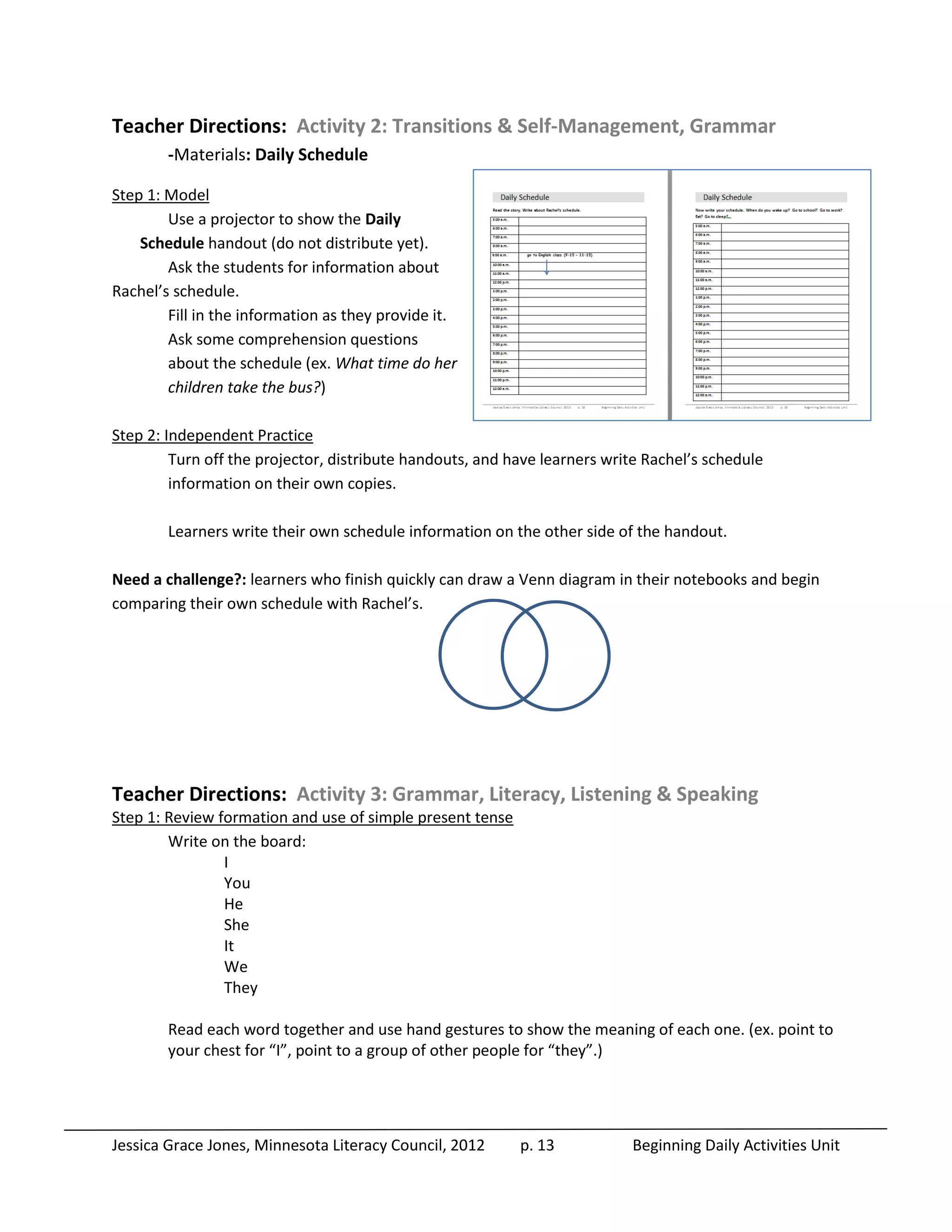 Daily routine activity | PDF