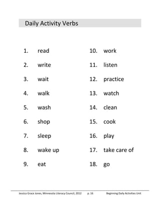 Daily routine activity | PDF