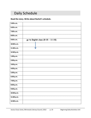 Daily routine activity | PDF