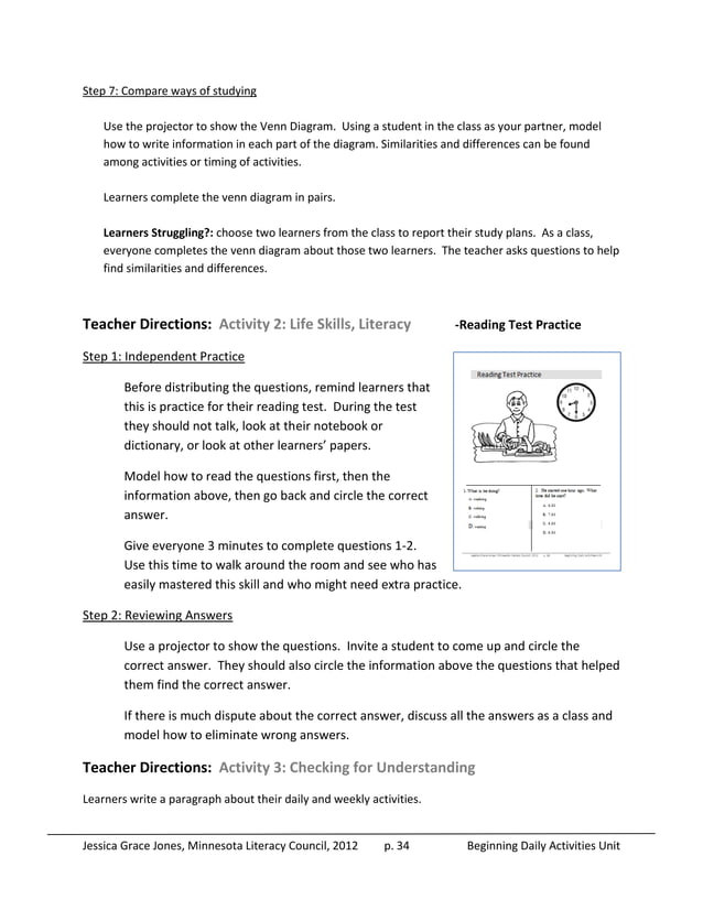 Daily routine activity | PDF