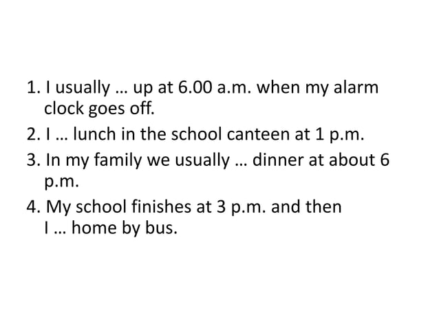 daily routine british council.pptx | Food & Drink