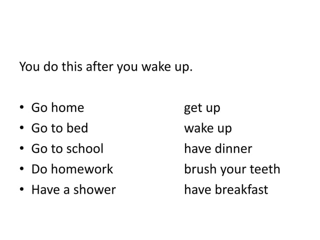 daily routine british council.pptx | Food & Drink