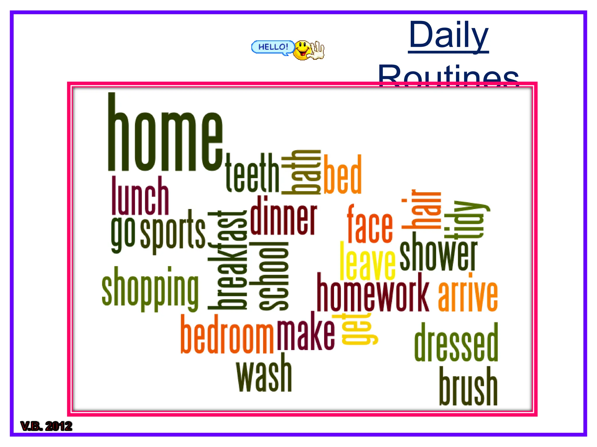 Daily routine class english lesson slide | PPT | Parenting | Family and ...