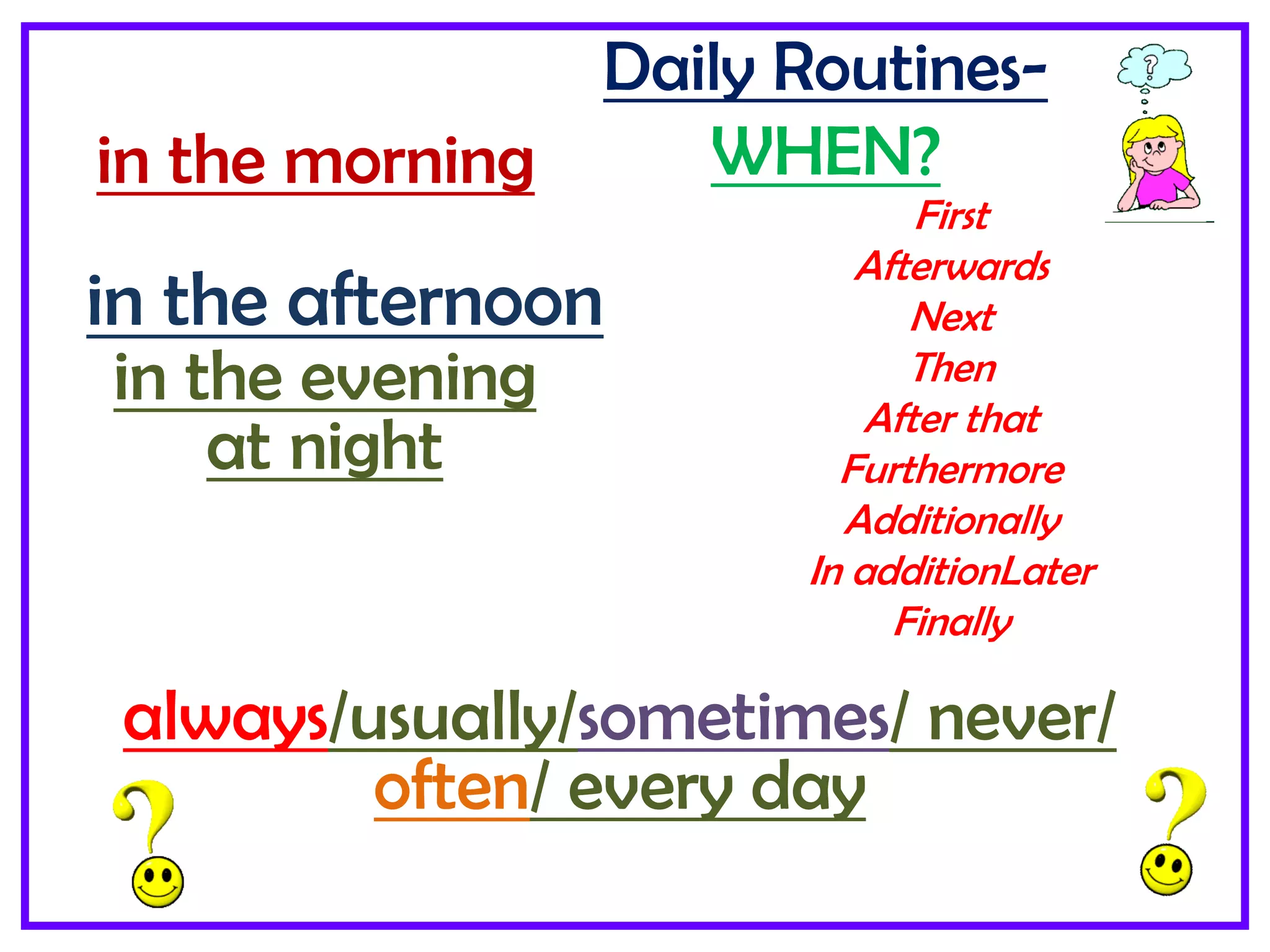 Daily routine expressions | PDF