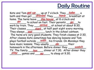 Daily routine expressions | PDF