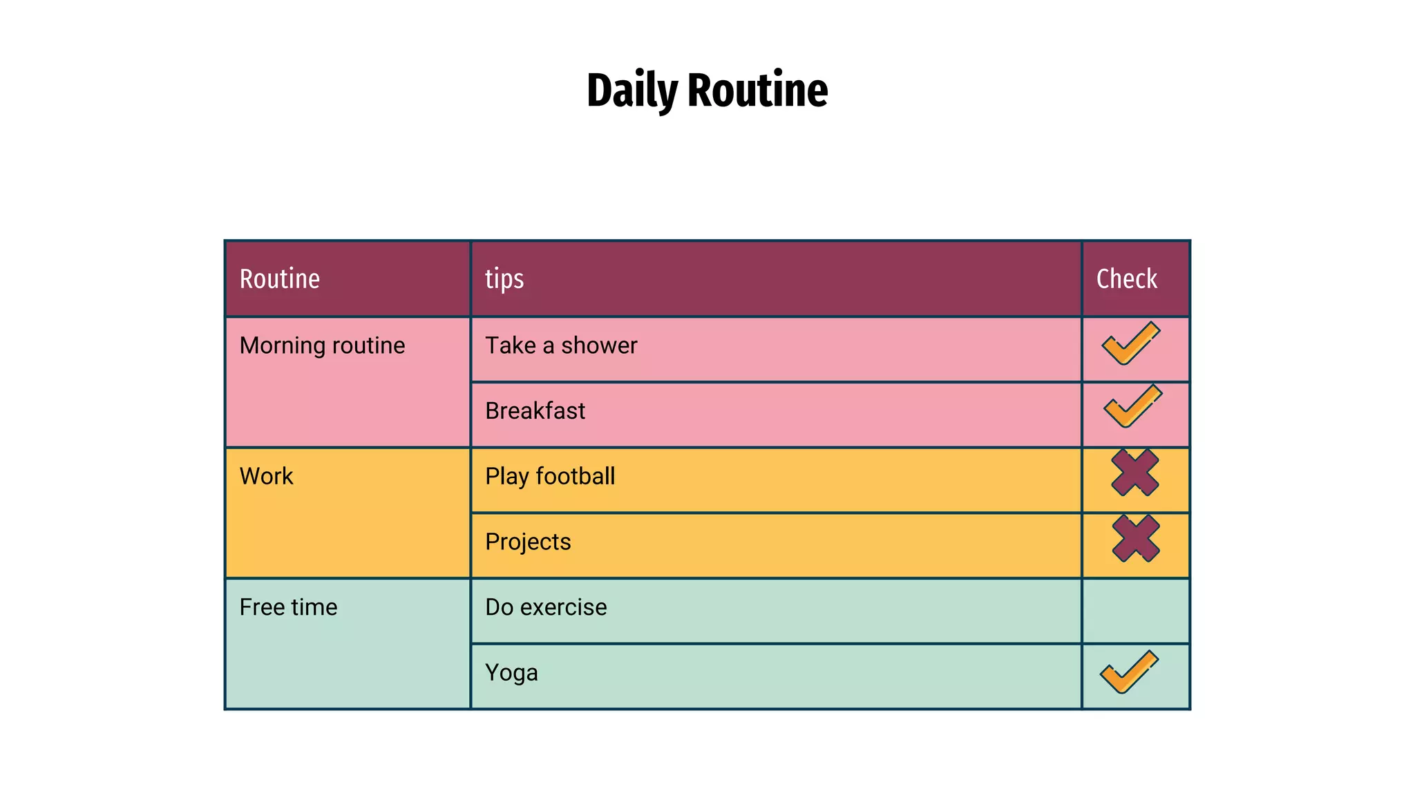 Daily routine infographics by slidesgo | PPTX