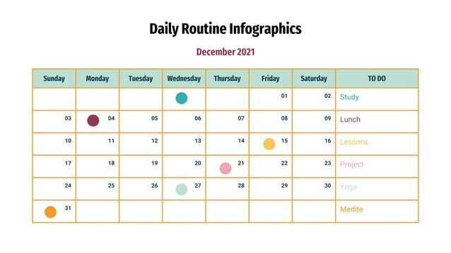 Daily routine infographics by slidesgo | PPTX