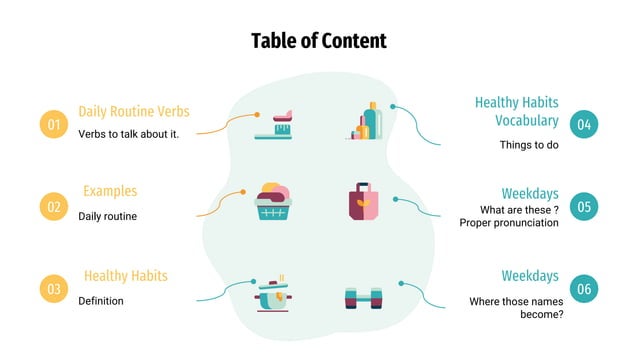 Daily routine infographics by slidesgo | PPTX