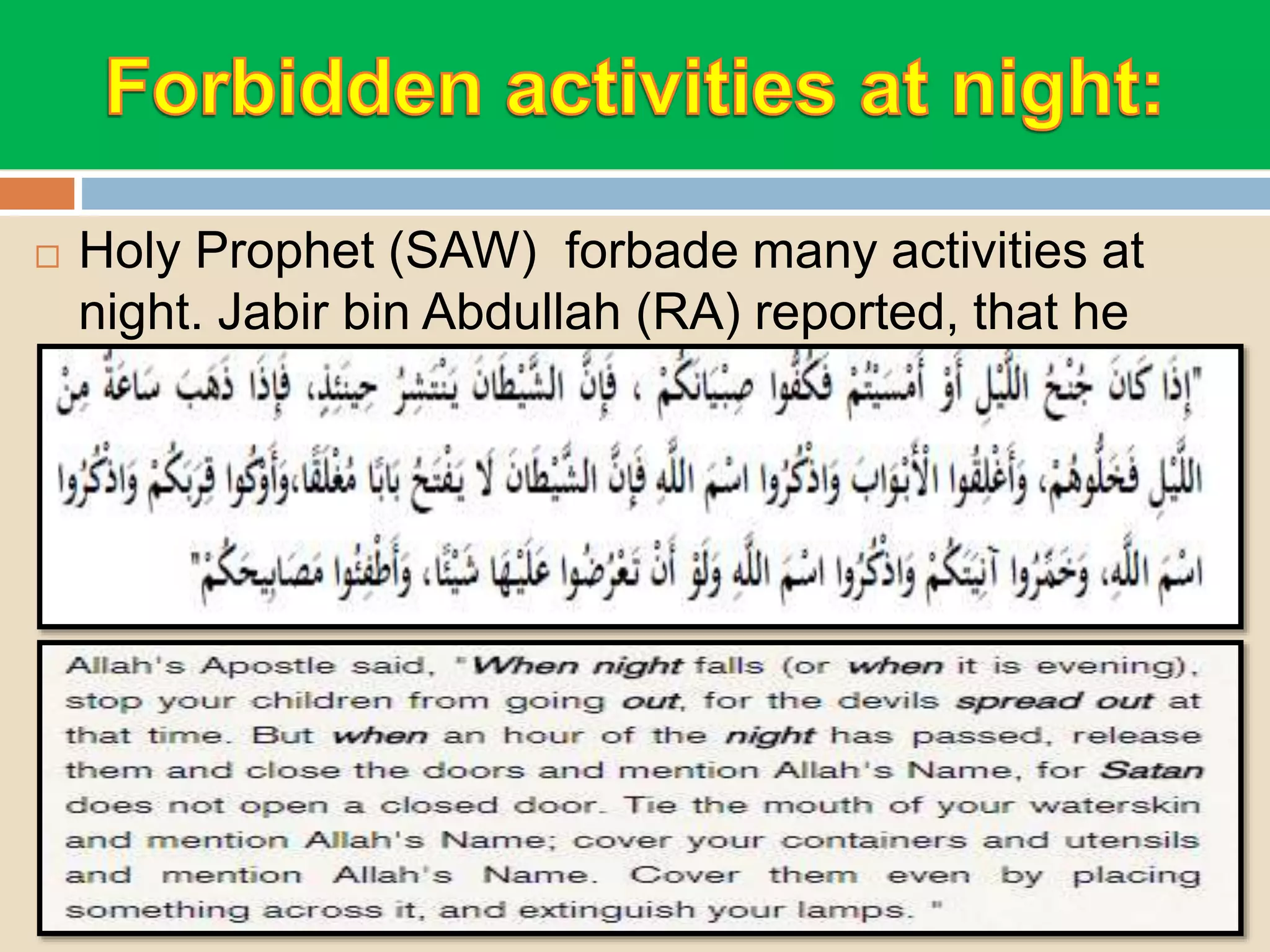 Daily routine of prophet mohammad | PPTX