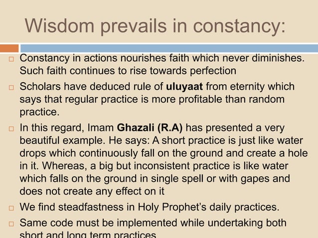 Daily routine of prophet mohammad | PPTX | Islam | Religion & Spirituality