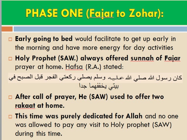 Daily routine of prophet mohammad | PPTX | Islam | Religion & Spirituality