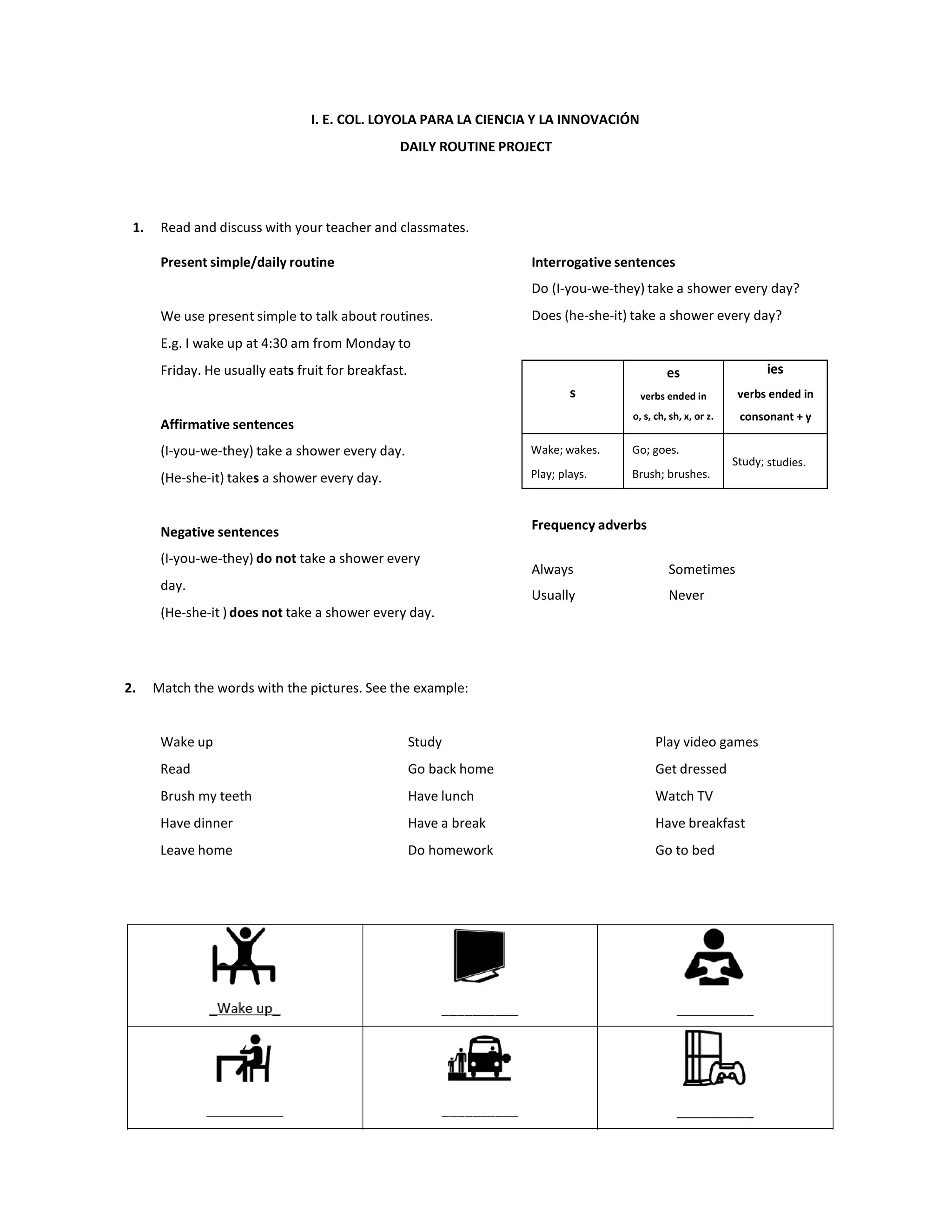 DAILY ROUTINE PROJECT | PDF
