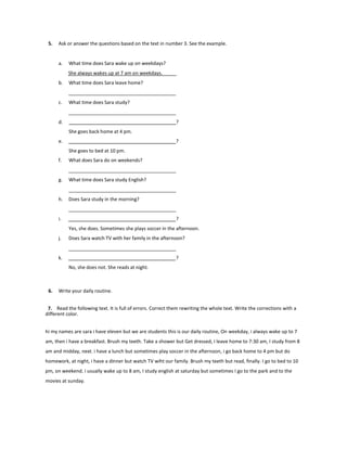 DAILY ROUTINE PROJECT | PDF