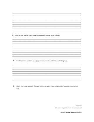 DAILY ROUTINE PROJECT | PDF