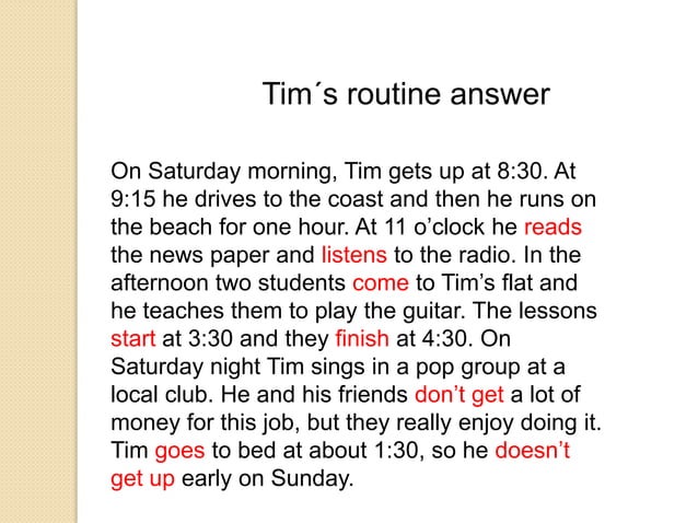 Daily routines | PPTX