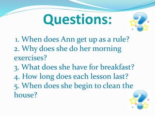 Daily routines | PPTX