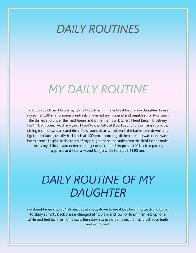 Daily routines | PDF