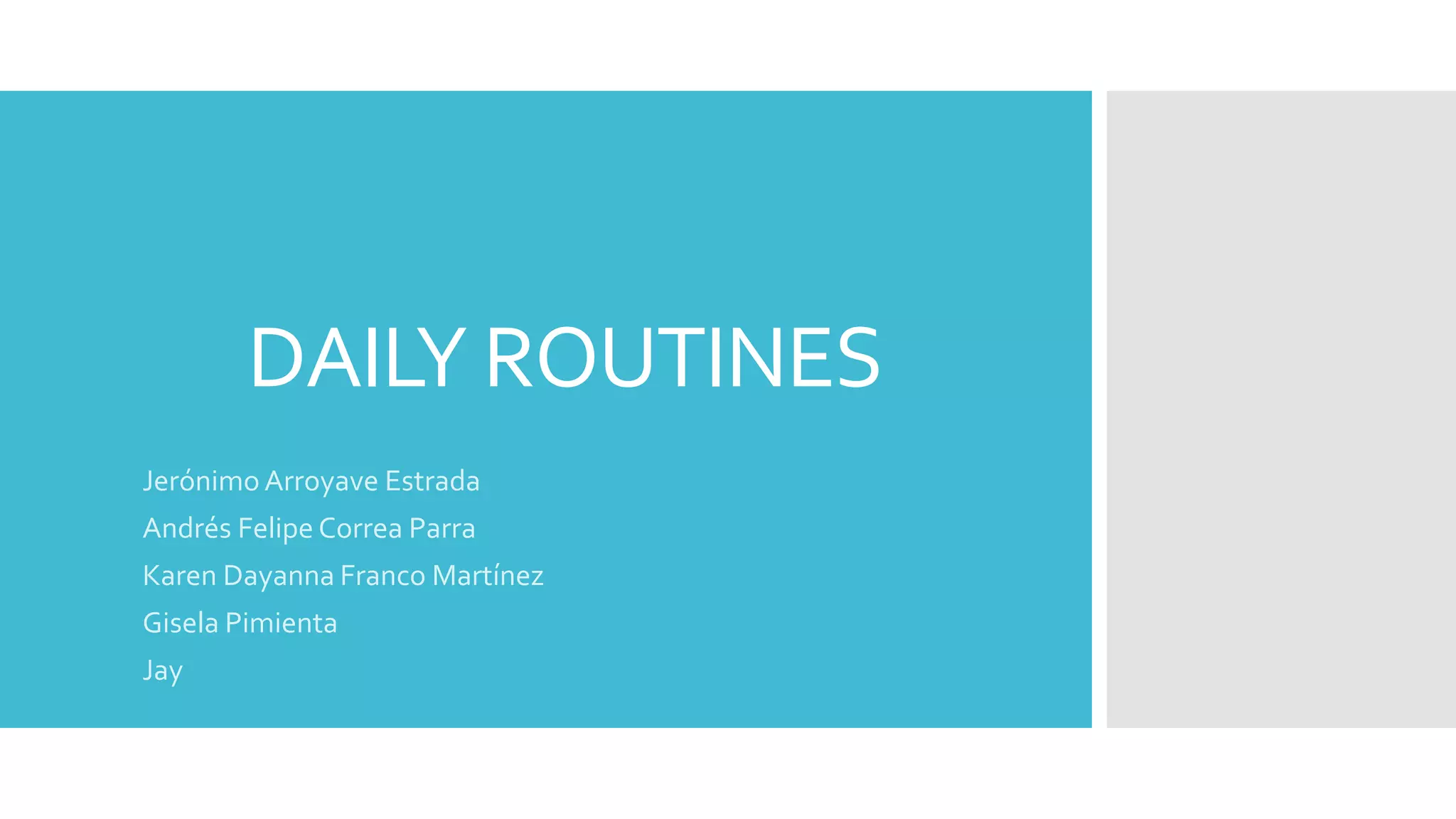 Daily routines | PPTX