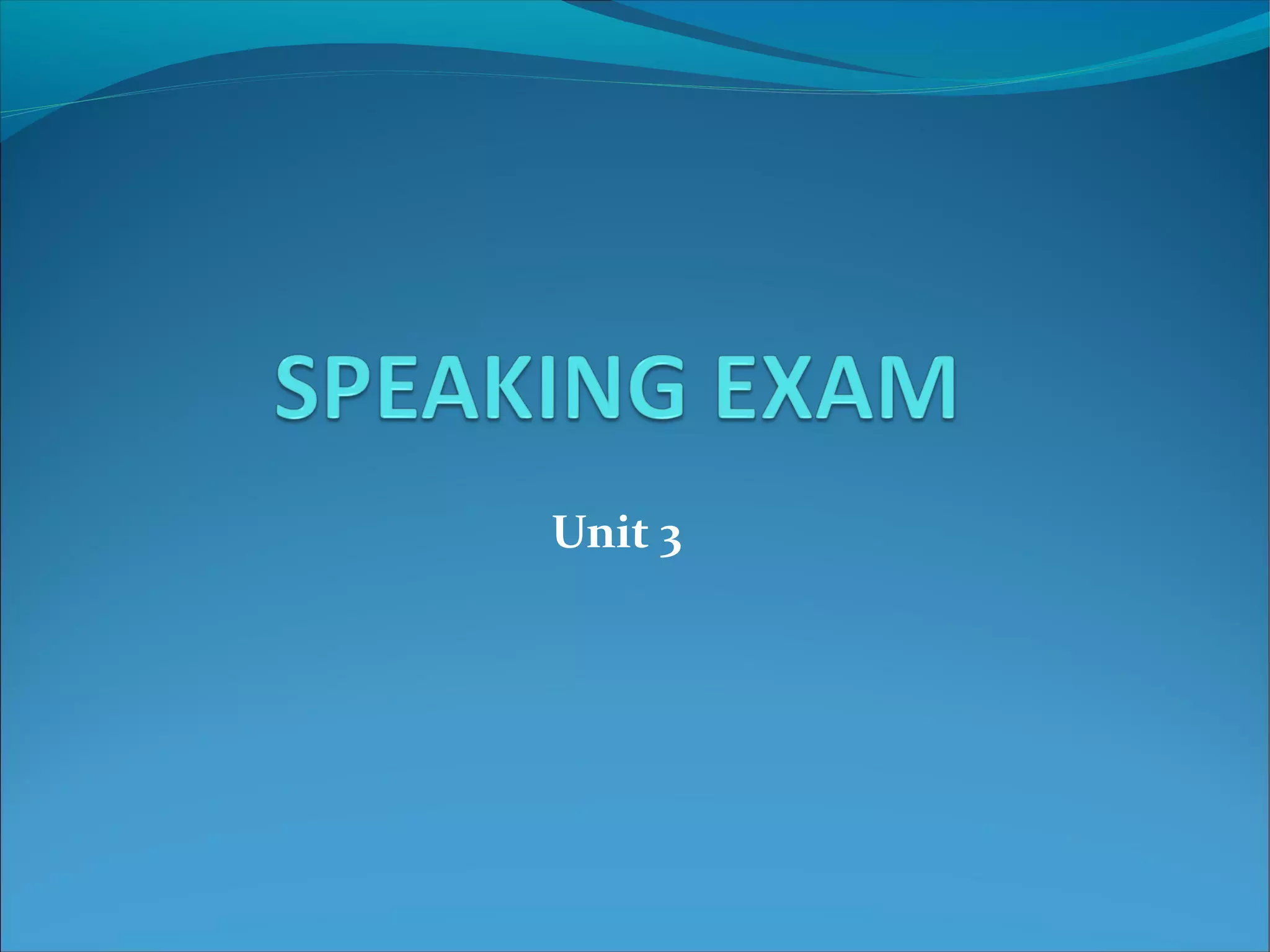 Speaking exam | PPT