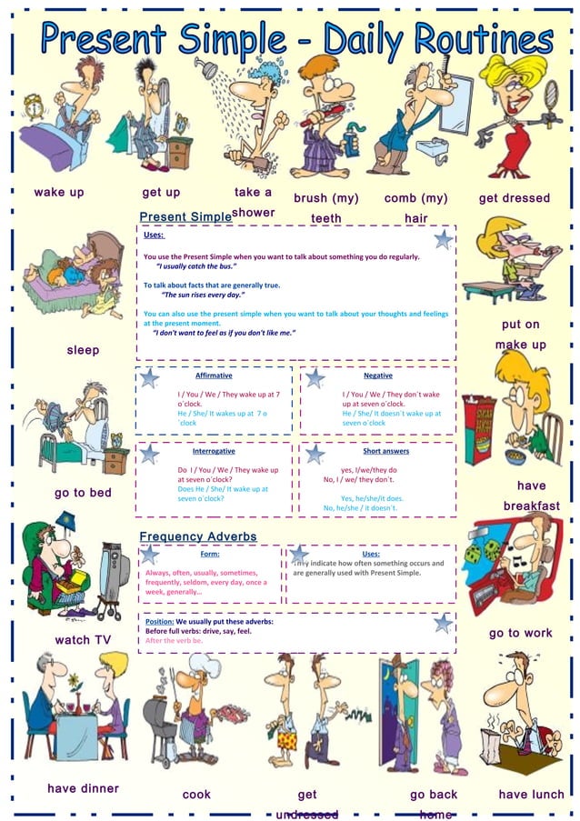 Daily Routines (Study sheet) | PDF