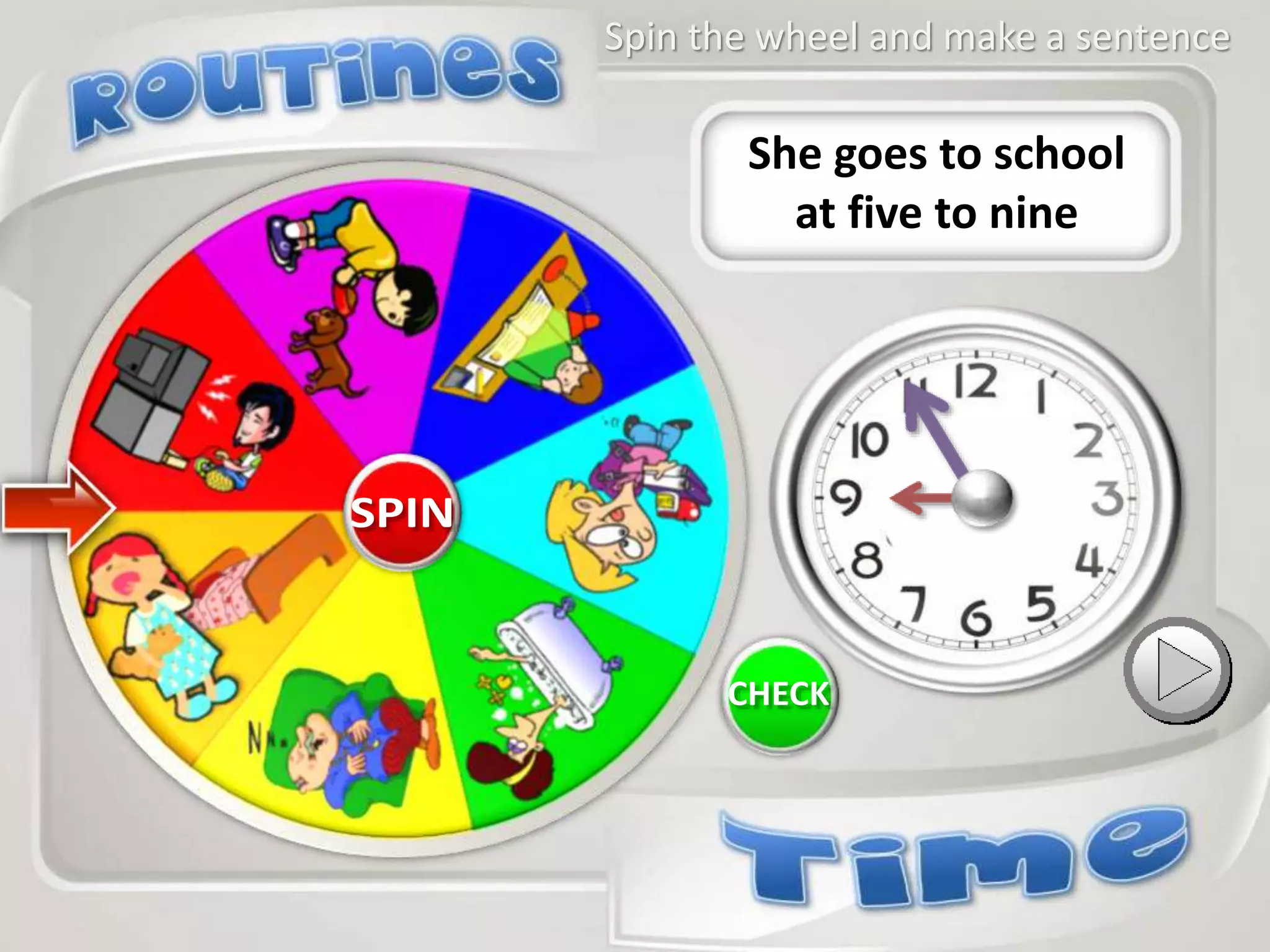 Daily routines time practice | PPT