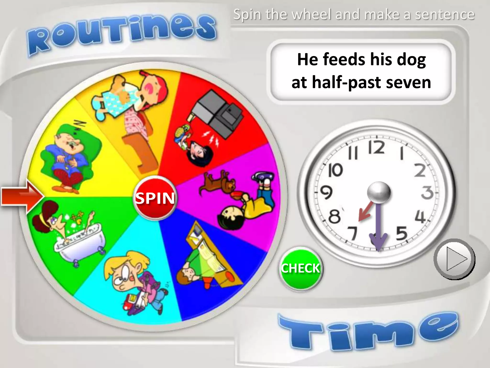 Daily routines time practice | PPT