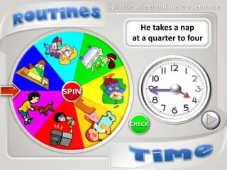 Daily routines time practice | PPT